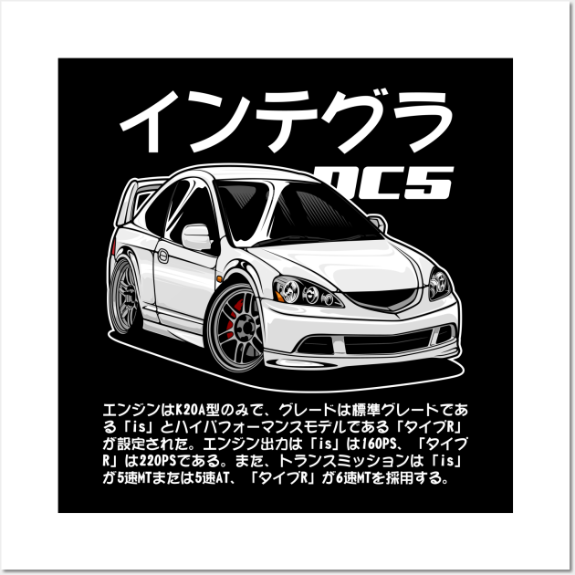 Cartoon Integra DC5 Type R - Integra Type R - Posters and Art Prints | TeePublic